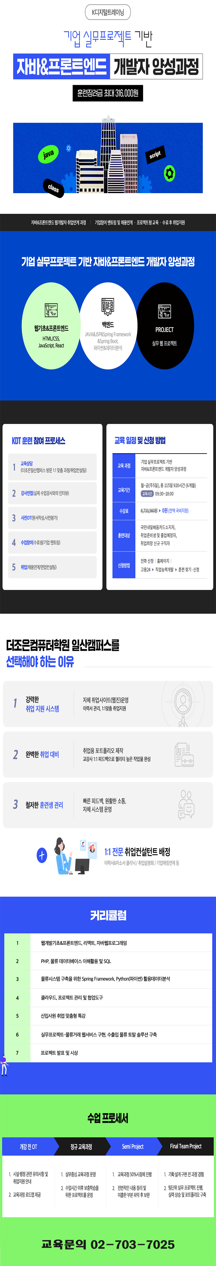 기업 실무프로젝트 기반 자바 And 프론트엔드 개발자 양성과정 요즘것들