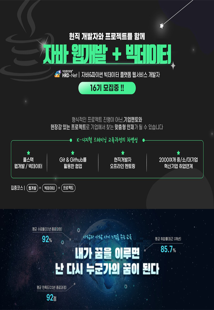 Java개발 빅데이터 Java기반 웹 개발 And 빅데이터 분석 과정 요즘것들