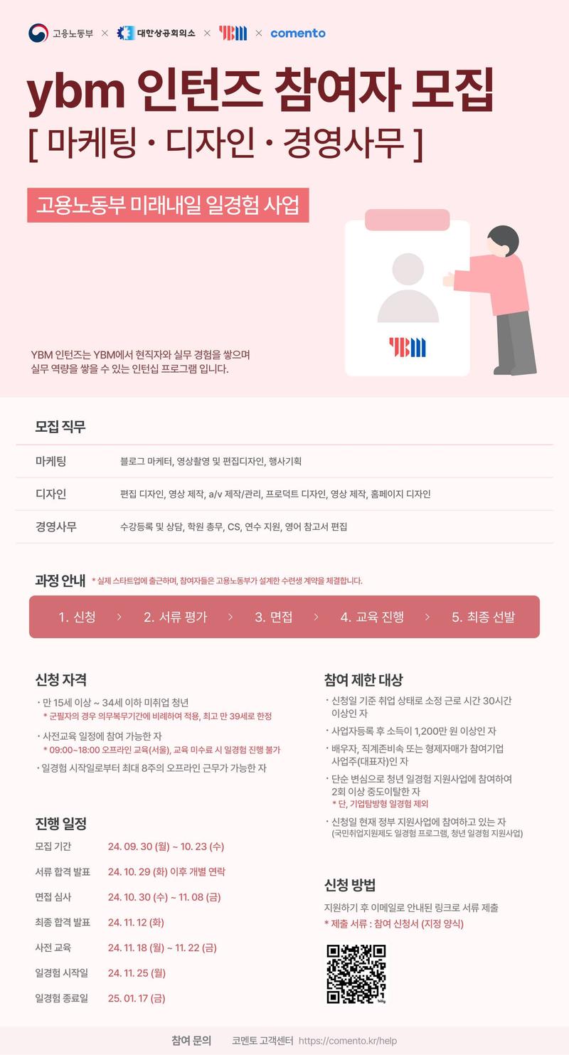 YBM 마케팅, 디자인, 경영사무 인턴즈 대규모 모집! | 요즘것들