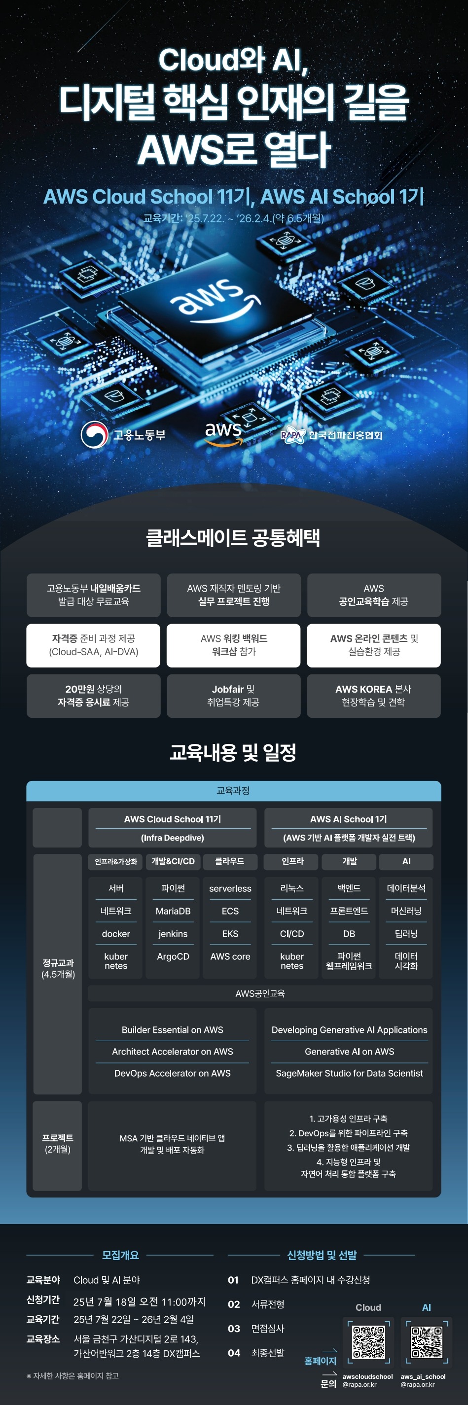 AWS Cloud 11기, AWS AI School 1기 통합 모집 | 요즘것들
